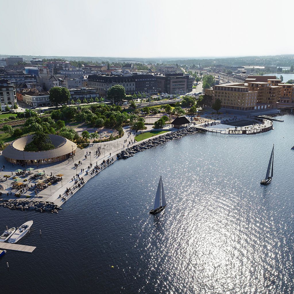 The plan for Mjøsfronten is presented – a new and vibrant lakefront in ...