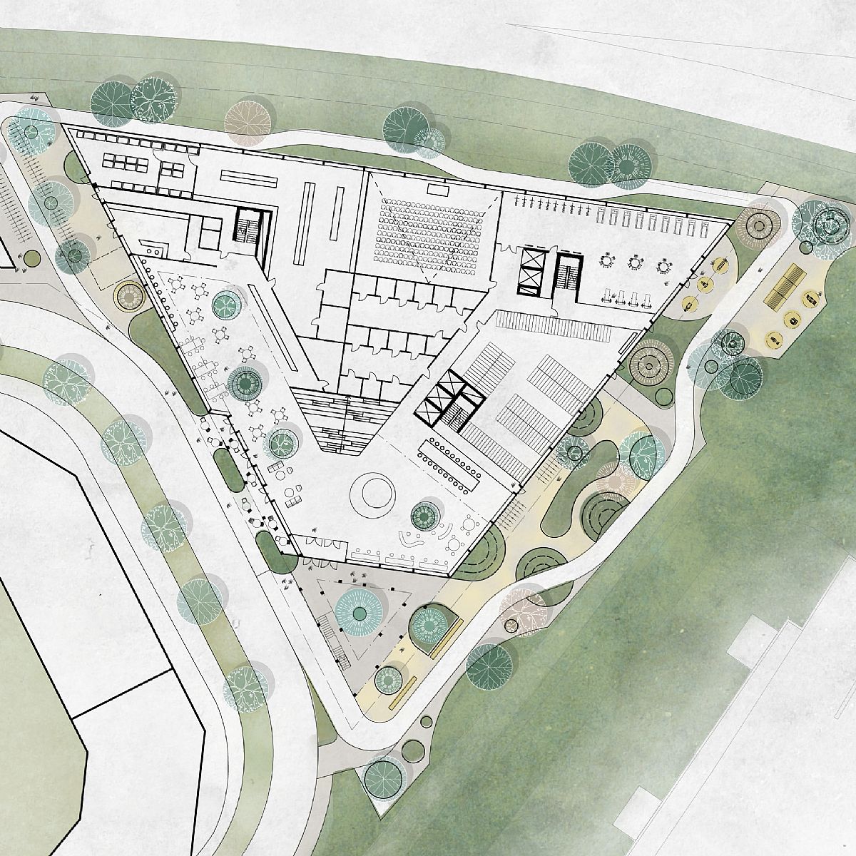 Wins competition in Malmö with triangular office building - C.F. Møller