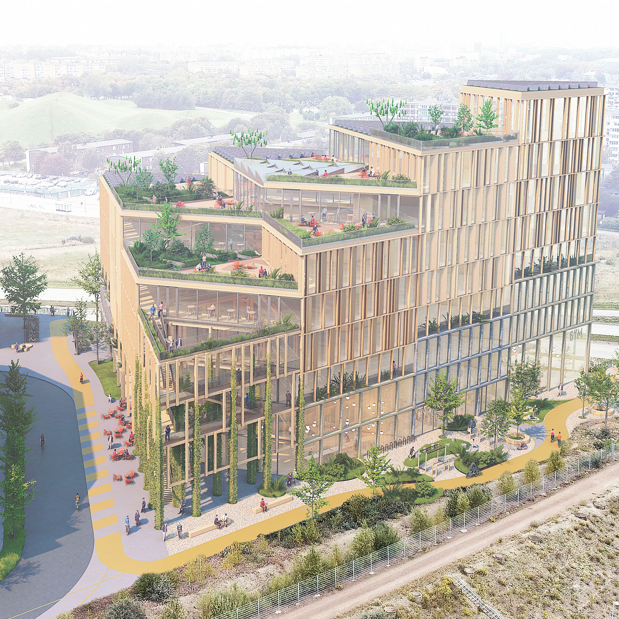 Wins competition in Malmö with triangular office building - C.F. Møller