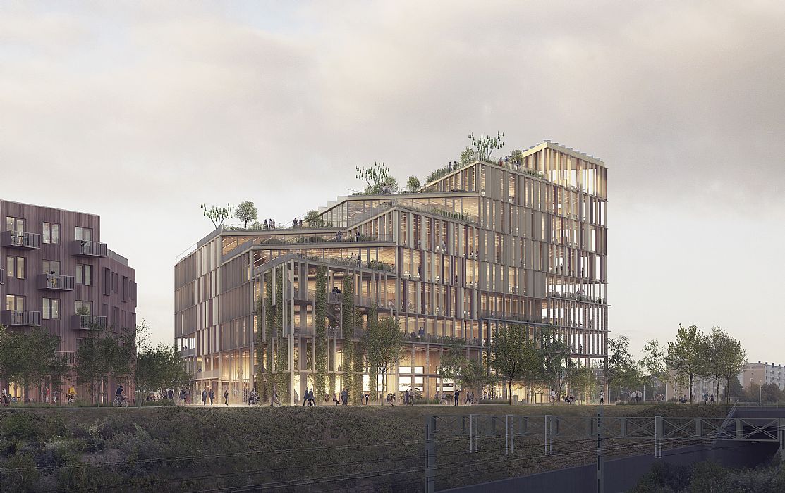 Wins competition in Malmö with triangular office building - C.F. Møller