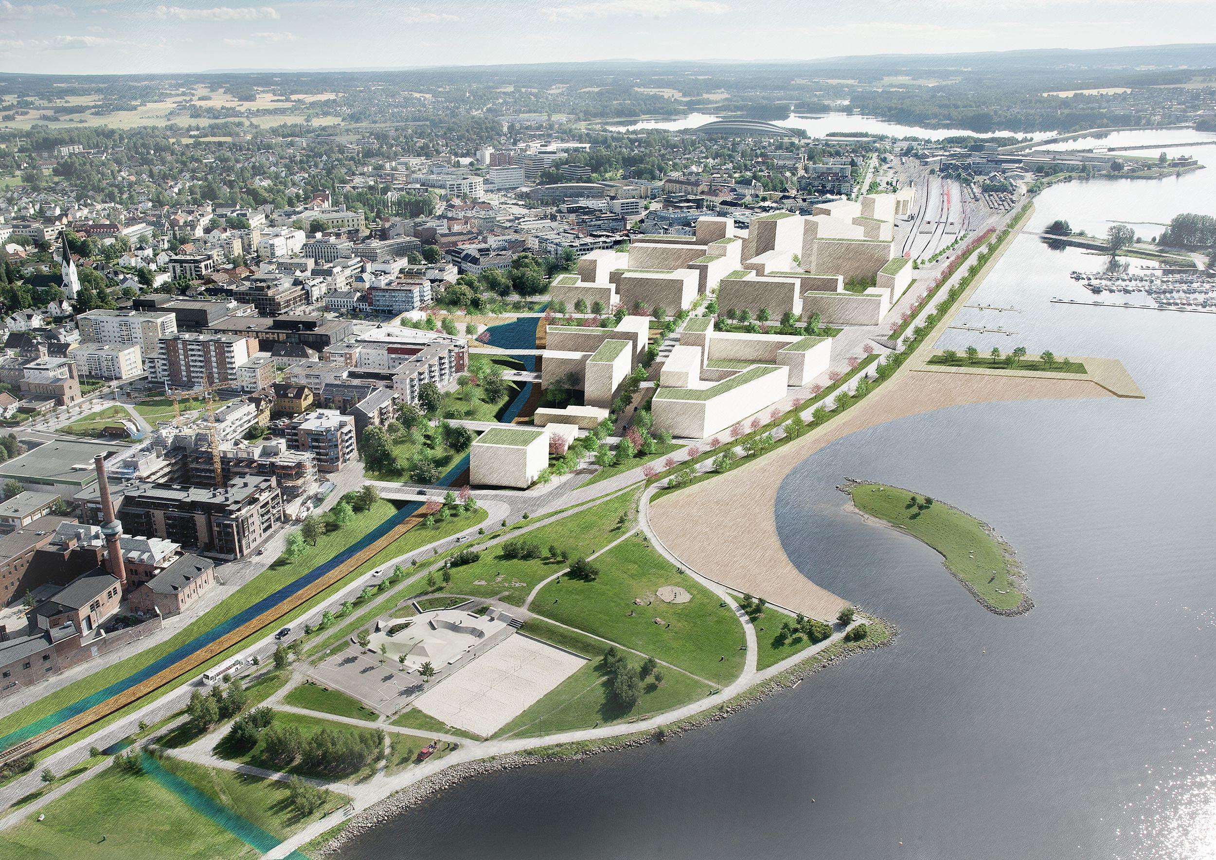 Hamar - byen til Mjøsa - Prosjekter - C.F. Møller